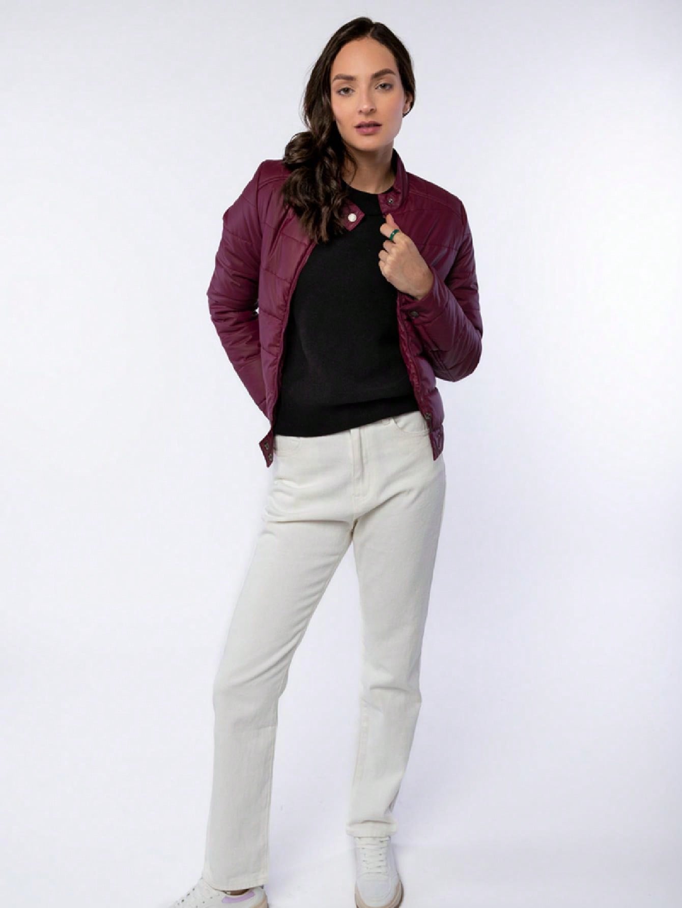 CHAMARRA ACOLCHADA EFECTO PIEL PARA MUJER GENERRA | Moda de Mujer | SHEIN México