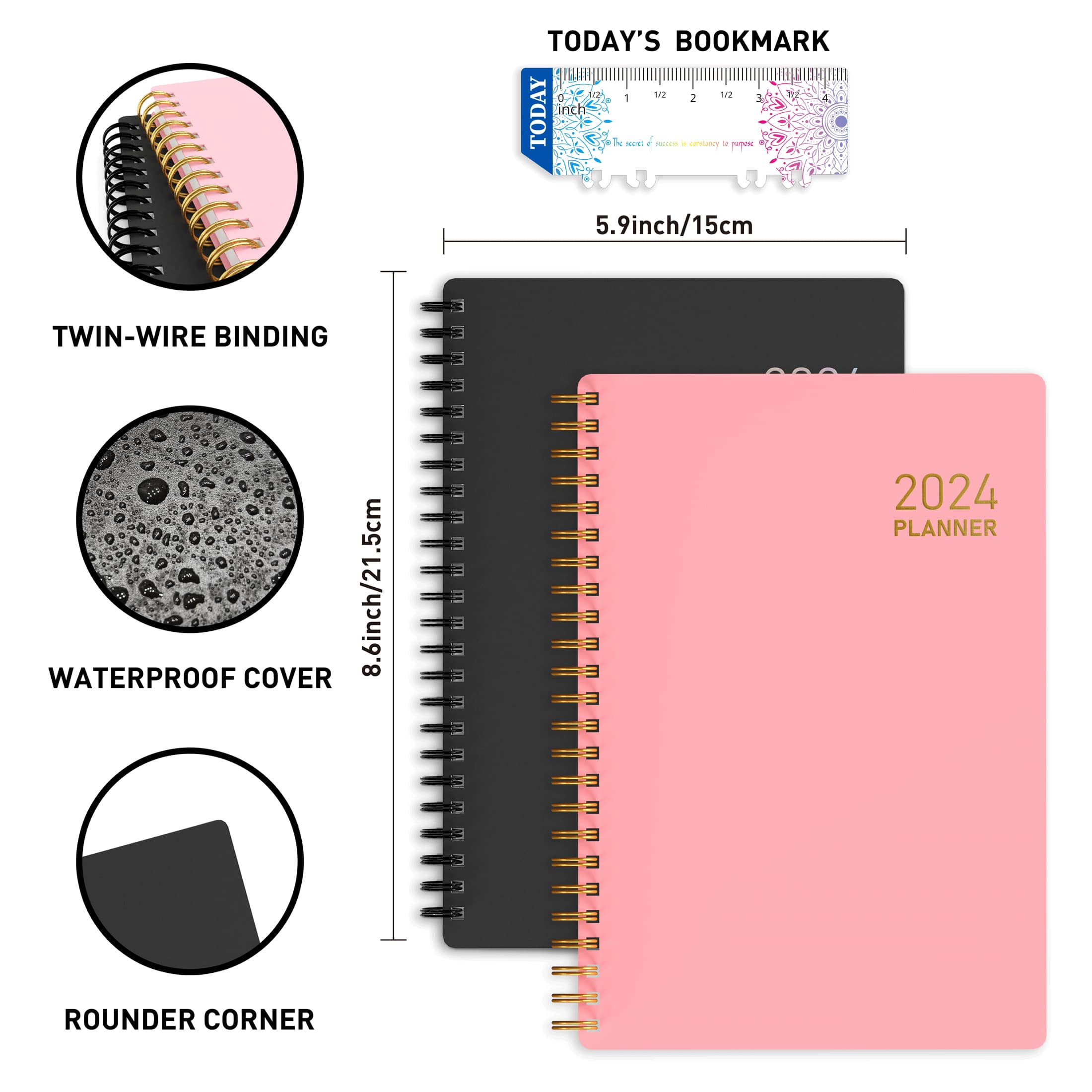 2024 Planner - Jan. 2024 - Dec. 2024, A5(5.8" x 8.6"), Planner 2024 ...