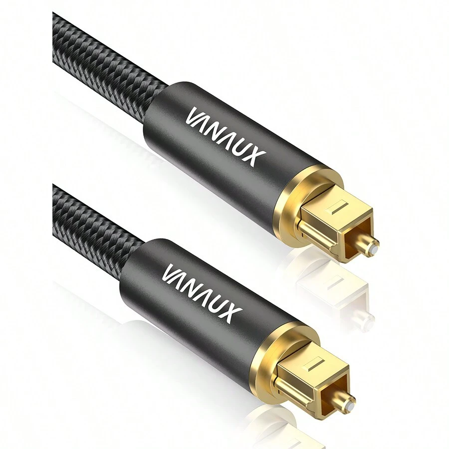 VANAUX Optical Audio Cable 24K Gold-Plated Digital S/PDIF Fiber Optic ...