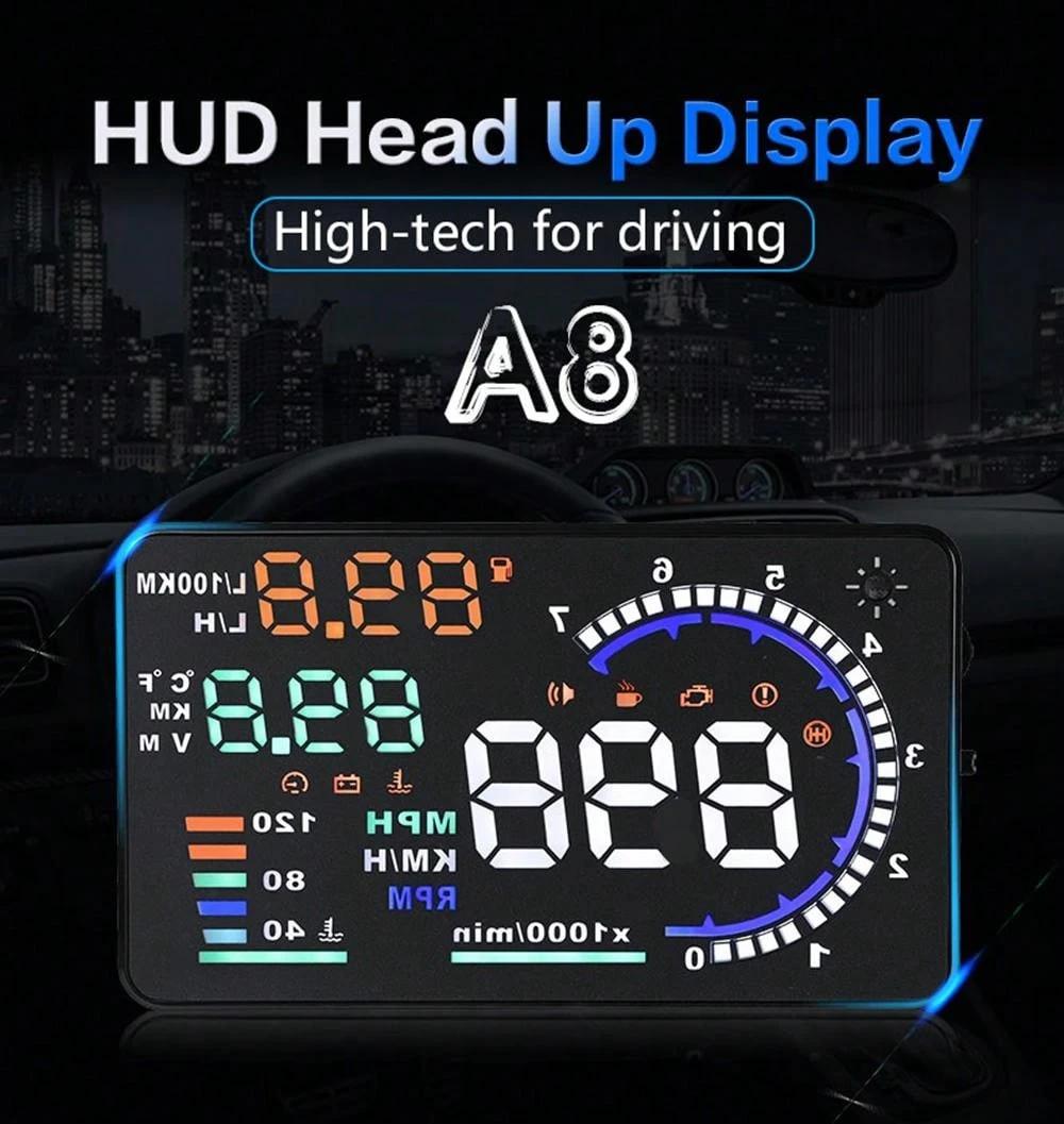 OBD2 Projection Head-Up Display Digital Car Electronic Accessories ...
