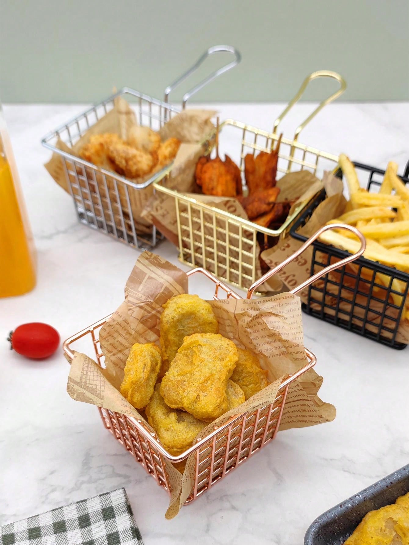 Mini Square Fry Basket/Stainless Steel Chip Basket/Fry Food Display ...