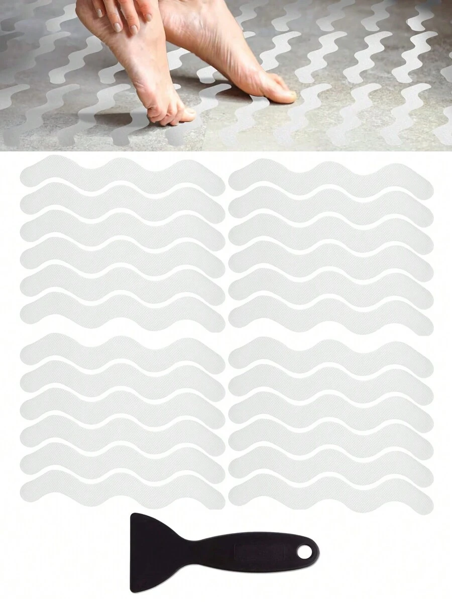 24 Pcs Anti-Slip Strips Anti Skid Tape Safety Shower With Premium ...