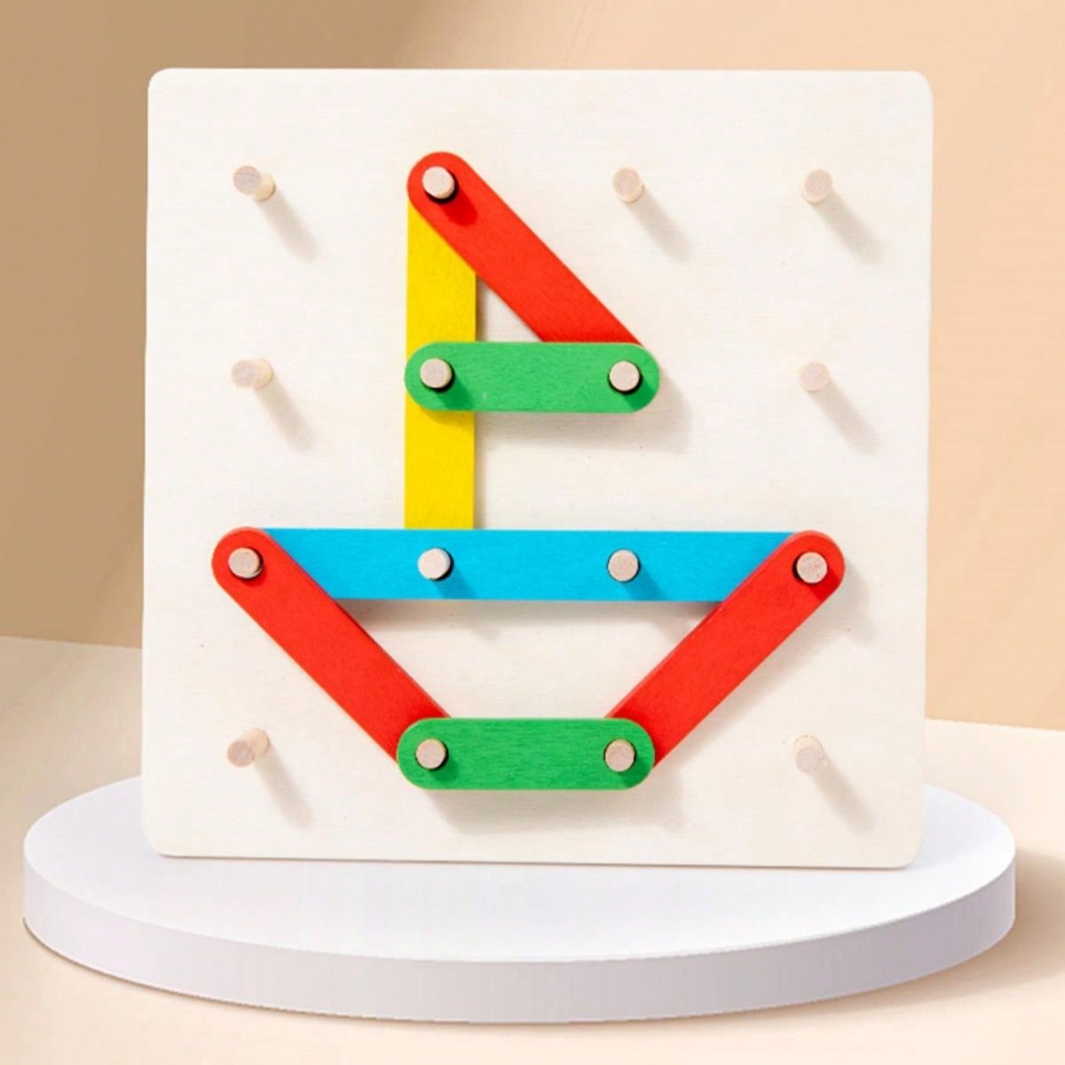 Nail Board Shape And Column Match Puzzle Board Game For Pre-school And ...