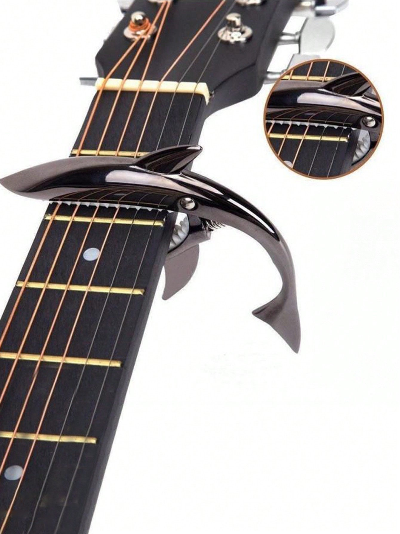 1 Pieza Capotraste De Guitarra Capo Shark Para Guitarra Acústica Y ...
