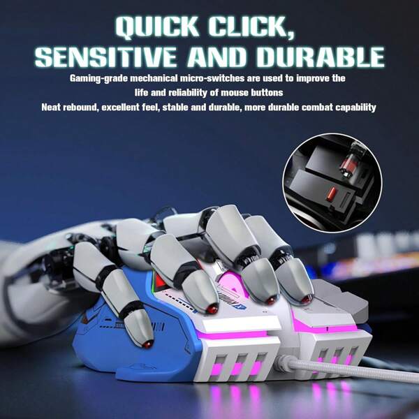 HXSJ Gaming Mouse, Wired Mouse PC Gaming Mice with 12 RGB Backlit, High ...