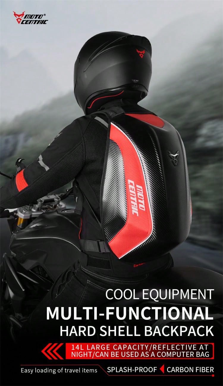 Carbon Fiber Hard Shell Motorcycle Backpack Bags Moto Racing Knight ...