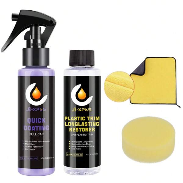 Plastic Restore Coating Agent&Ceramic Car Coating Kit Plastic Exterior ...