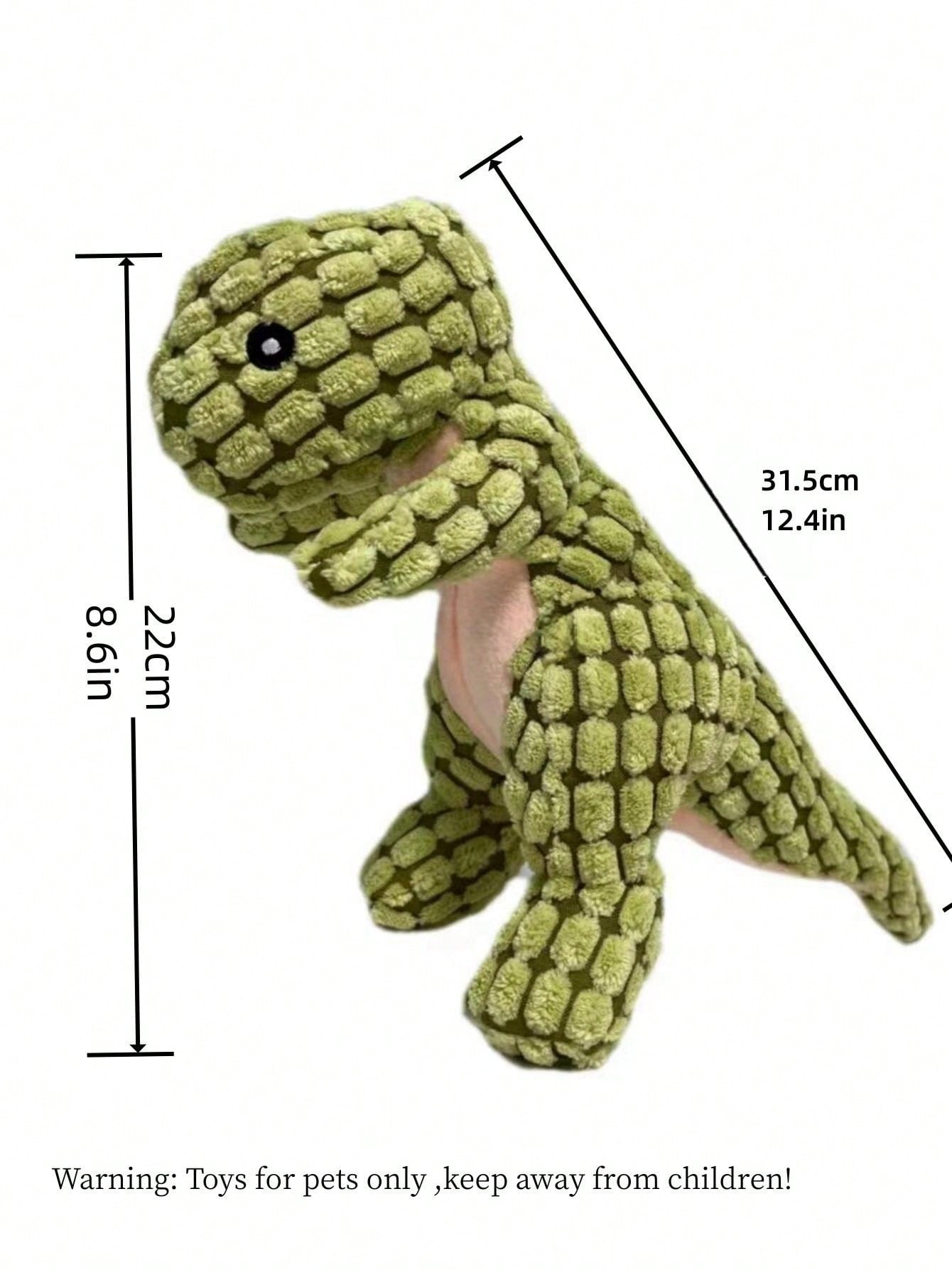 1pc Stuffed Dinosaur Toy, Dog & Cat Comforting & Biting Plush Toy With ...