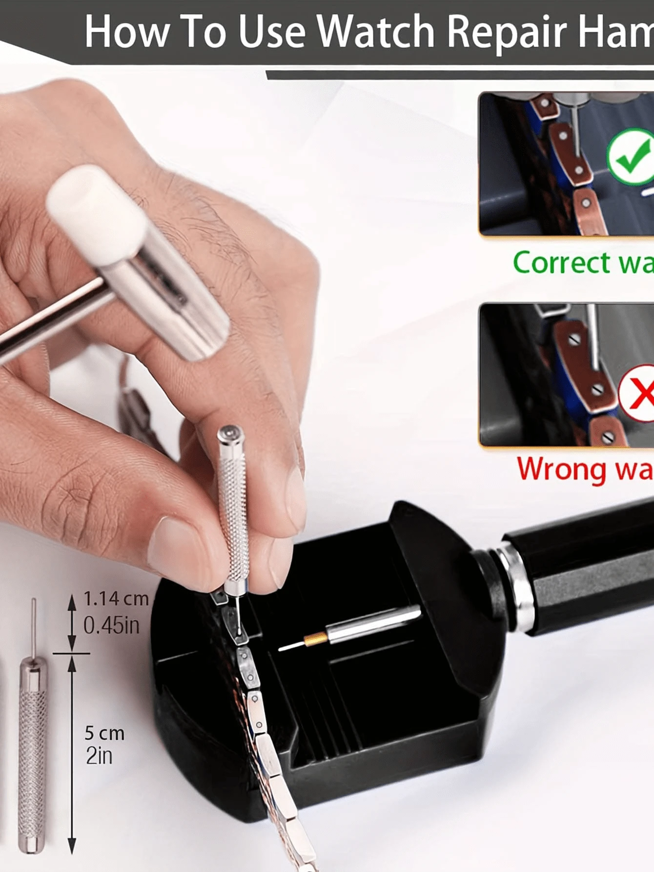 1 set of tools for adjusting watch straps, suitable for daily use when ...