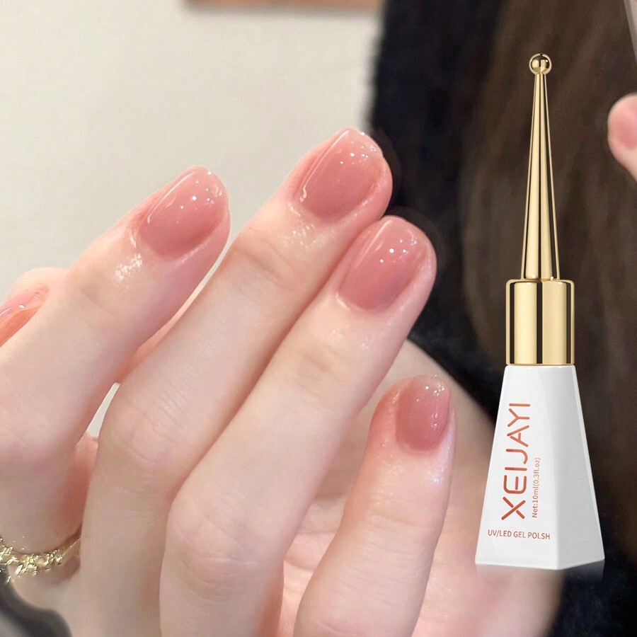 XEIJAYI ピンクのジェルネイル ポリッシュ サロンネイル Led/uvランプで硬化 自分で塗る プレゼントにも最適 1個入り ...