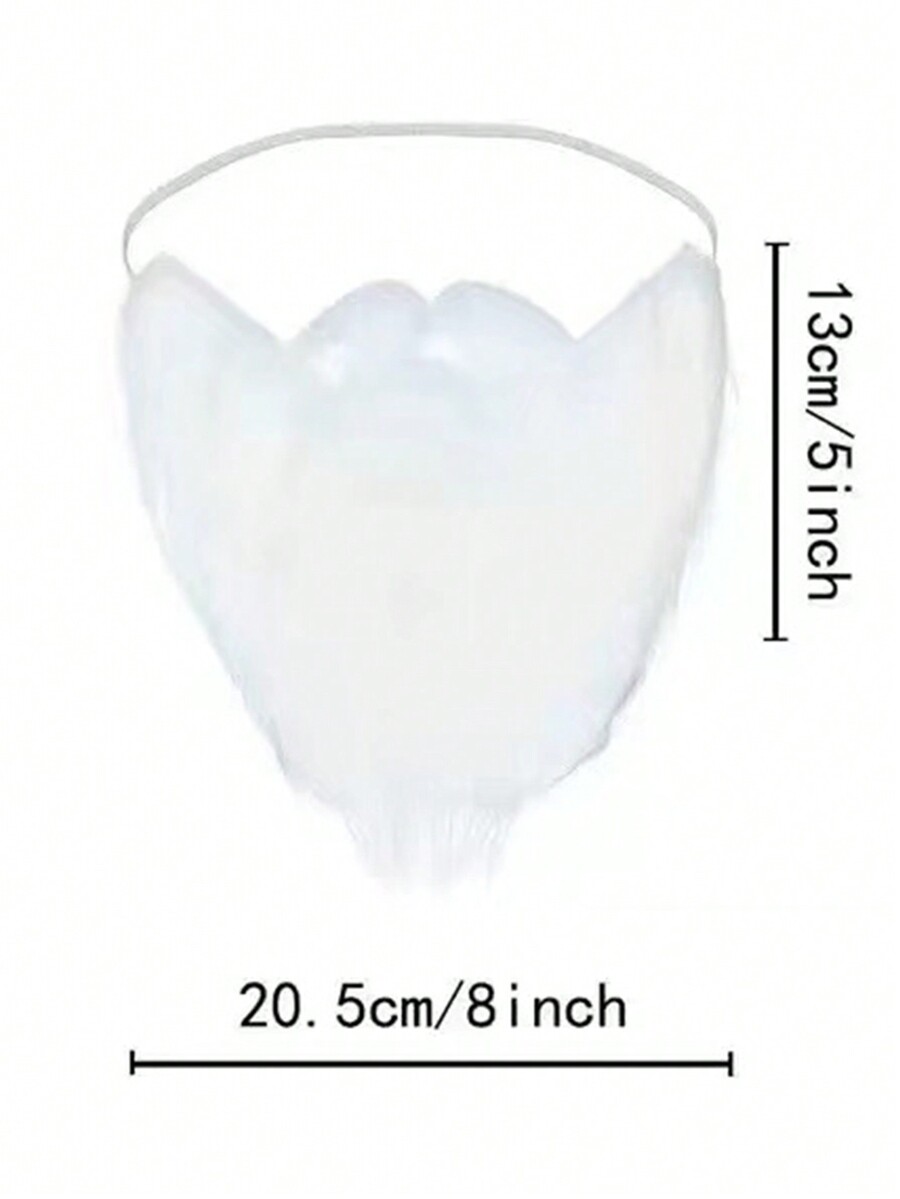 1 Set Of White Realistic Beard Prop For Photo Shooting, Carnival Party ...