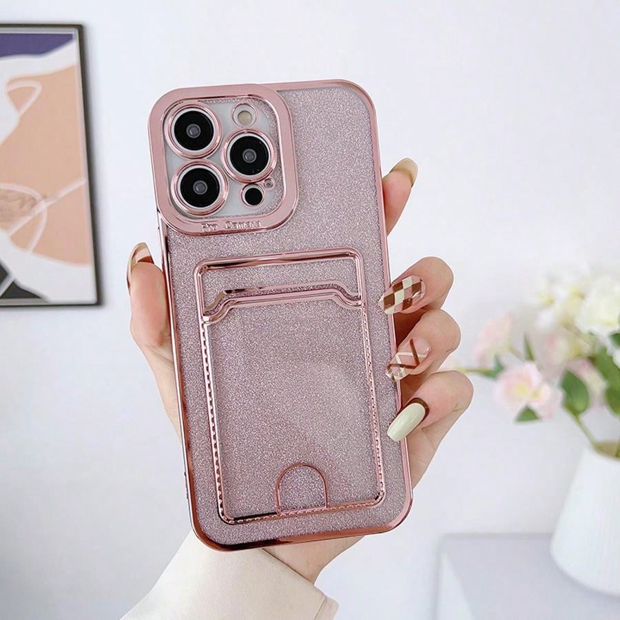 Electroplated Border Angel Eye Card Case Compatible With IPhone IPhone ...