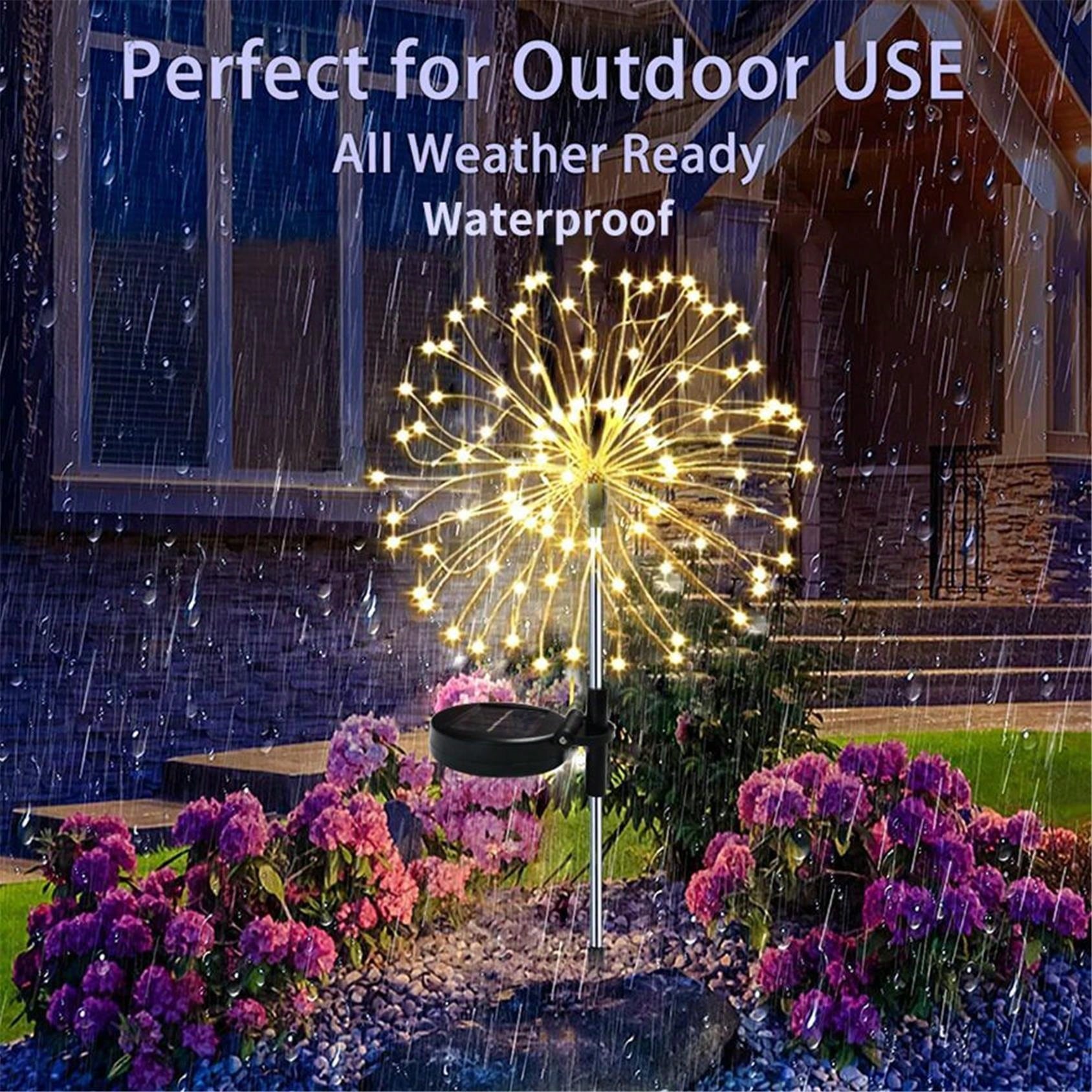 Garden Lights, Fairy Firework LED Lights For Outdoor Yard Planter ...