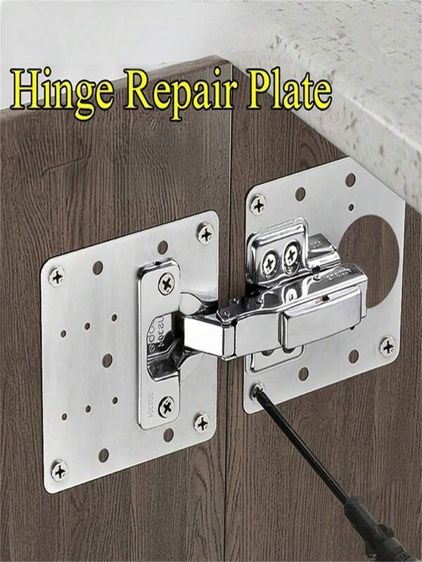 Upgrade Your Cabinet with This Stainless Steel Hinge Repair Plate ...