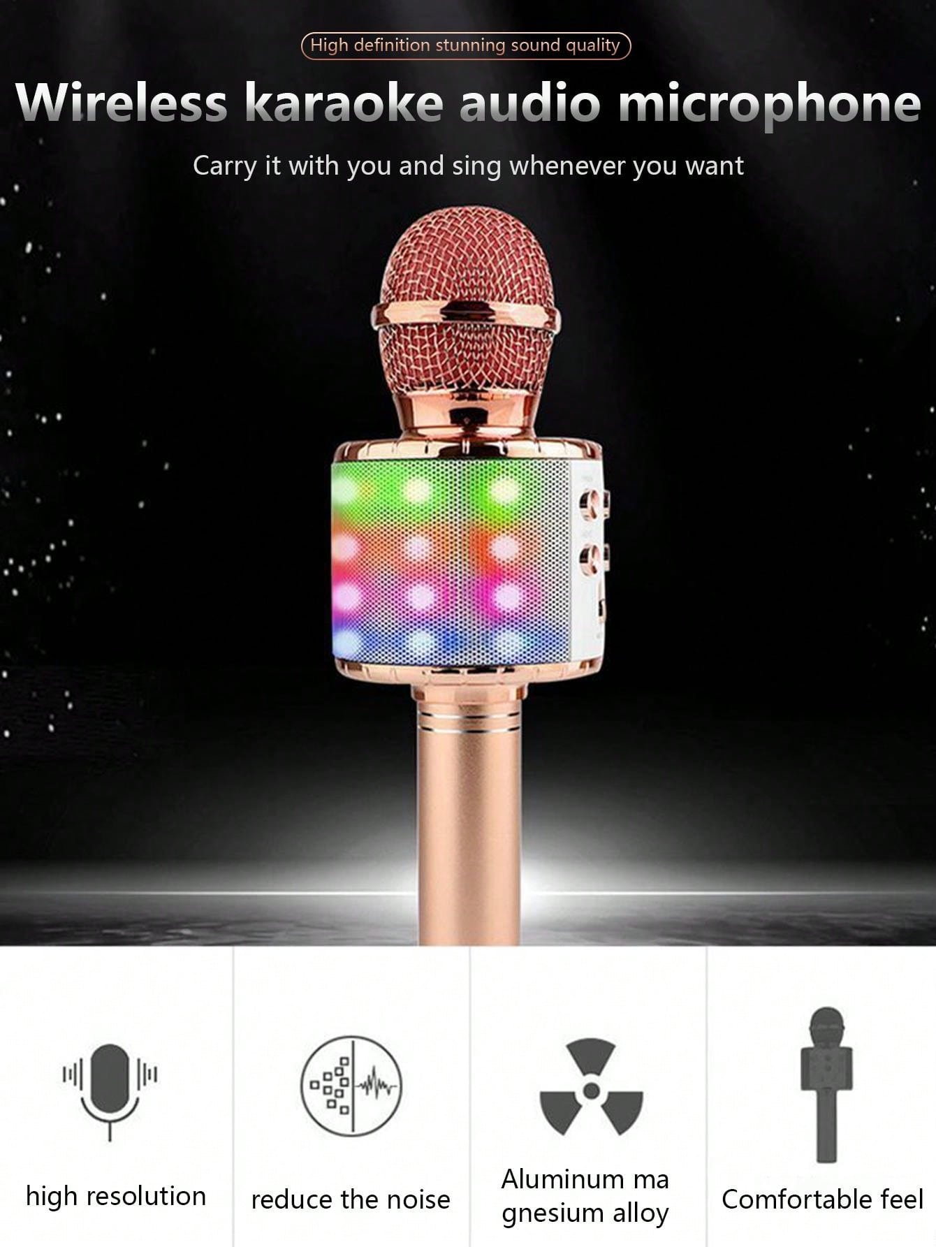 Wireless Microphone, Microphone & Speaker Combo, Multi-functional ...