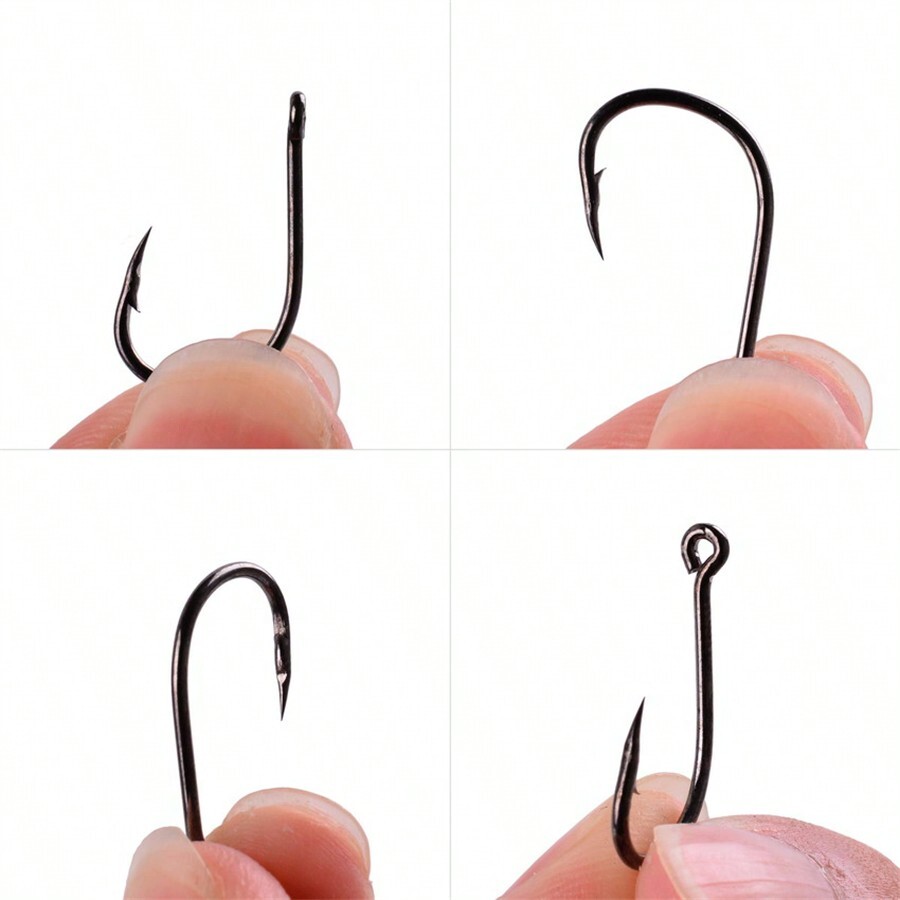 600pcs Fishing Hooks Set High Carbon Steel Barbed FishHooks For ...