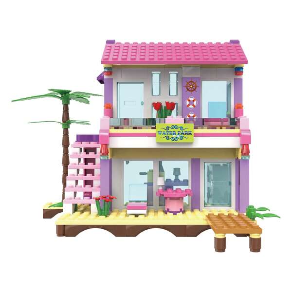 Dream Girls Blocks Friends Building Set Big Beach Villa with Plane and ...
