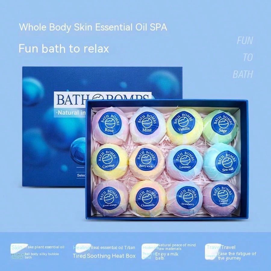 Bath Salt Fizzy Ball Bath Bomb Set Effervescent Spa Aromatherapy Bubble Bath T Set Shein Usa