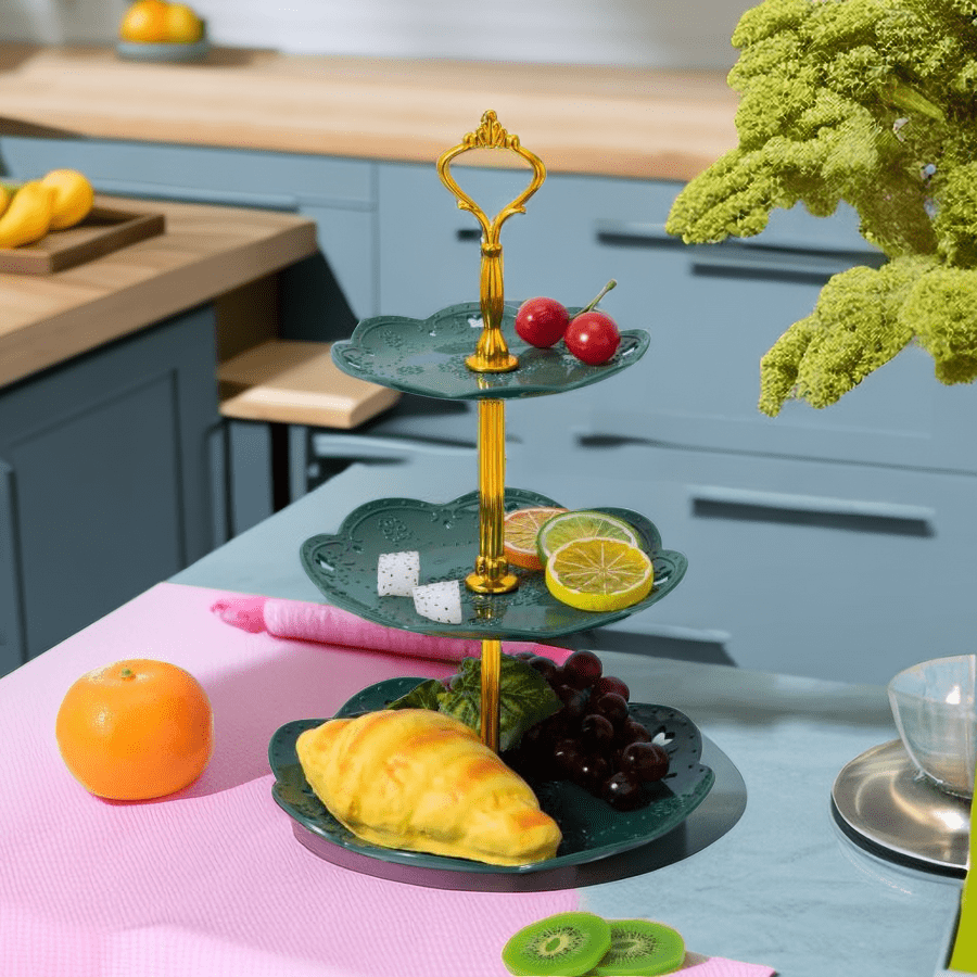 3-Tier Dessert Display Stand Fruits & Snacks Plate Candy Tray, Perfect ...