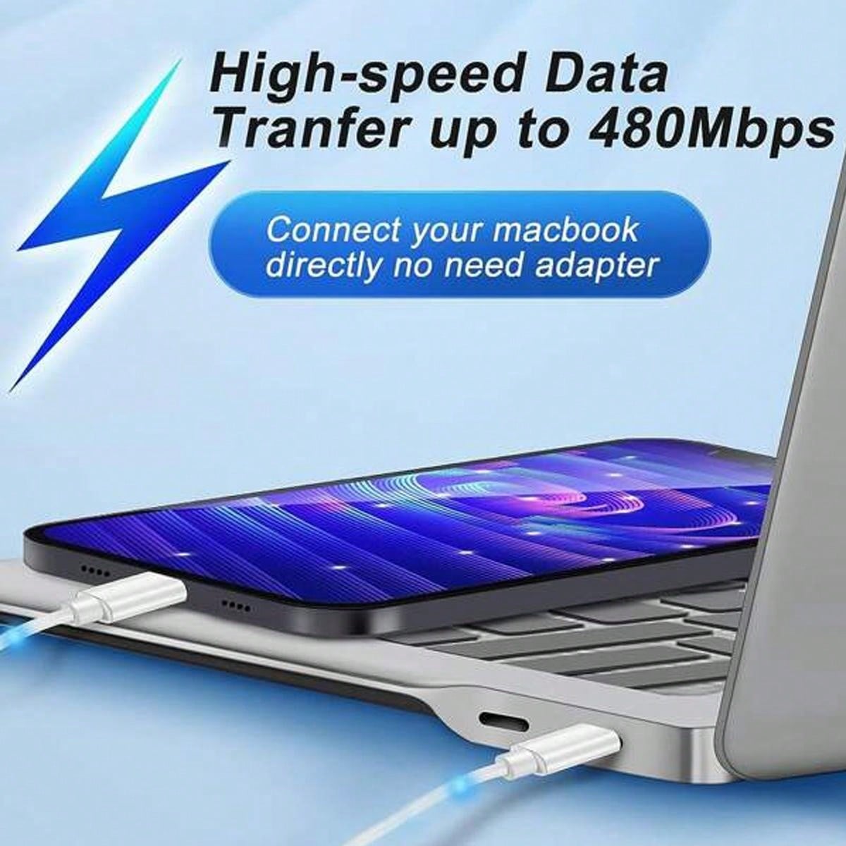 1pc White Multi Charging Cable Adapter Kit,USB C To Micro USB/Lightning ...