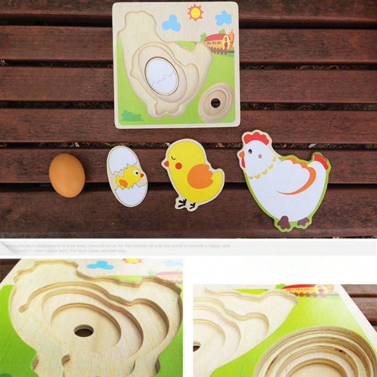 Children's Early Education Montessori Puzzle Chicken Toy With Multiple ...