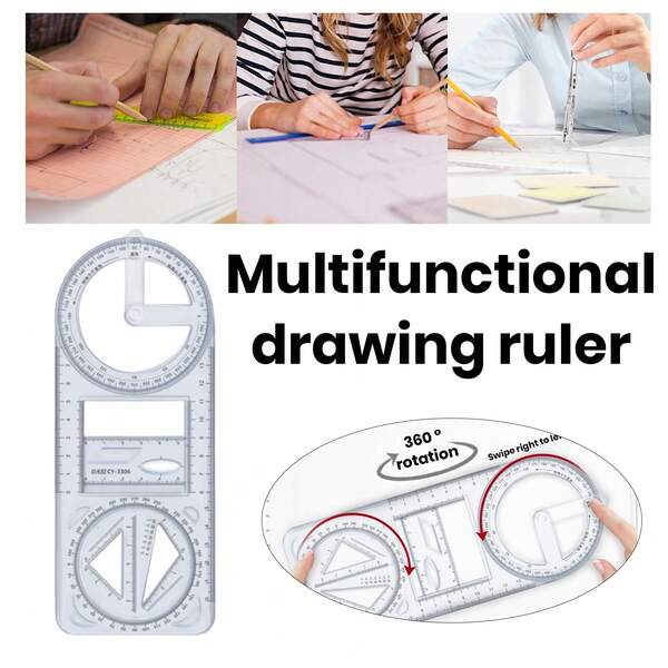 Multi-function Drawing Ruler, Flexible Drawing, Universal Function ...