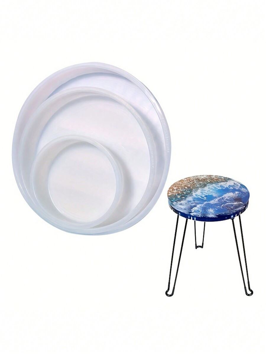 14in Round Resin Casting Mold, Diy Large Round Resin Mold For Making ...