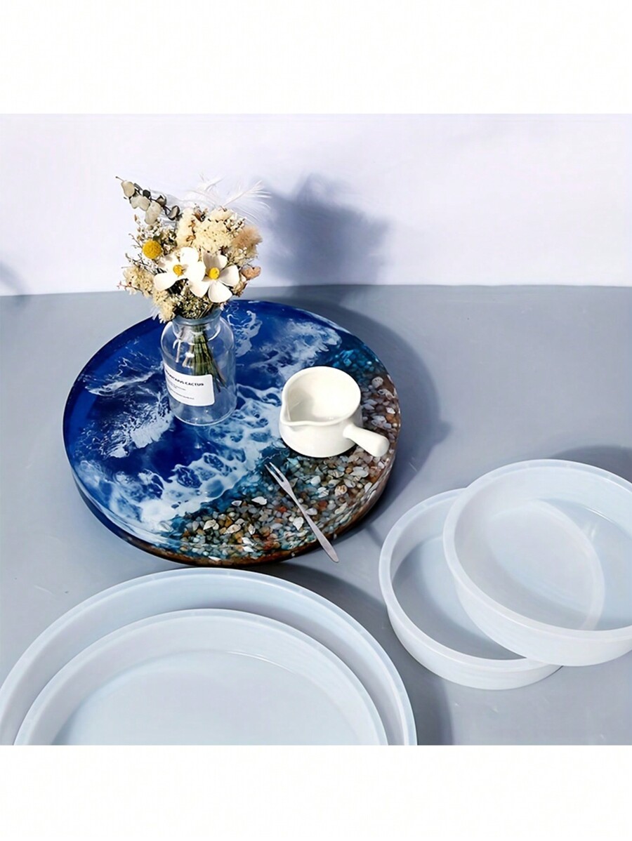 14in Round Resin Casting Mold, Diy Large Round Resin Mold For Making ...