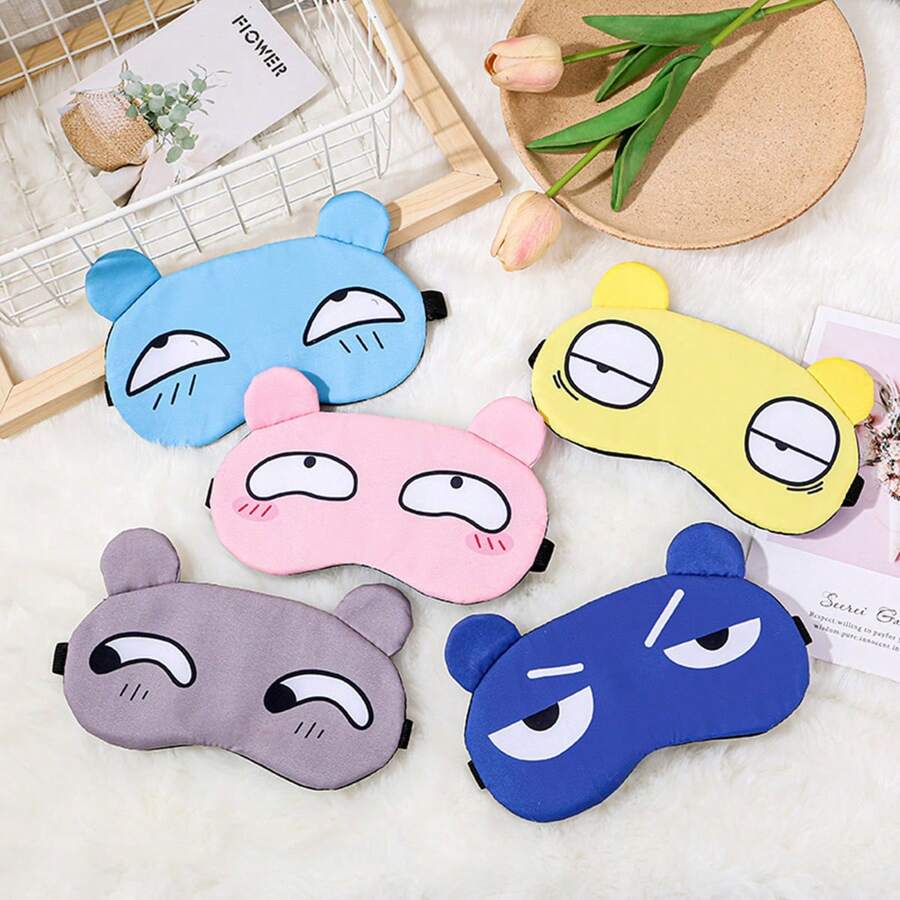 1pc 3d Fashionable Cute Cartoon Shading Eye Mask, Hot/Cold Compress ...