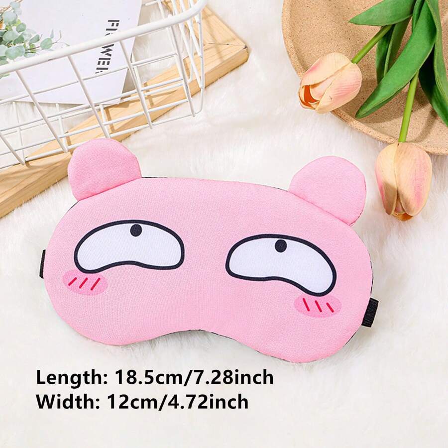 1pc 3d Fashionable Cute Cartoon Shading Eye Mask, Hot/cold Compress ...
