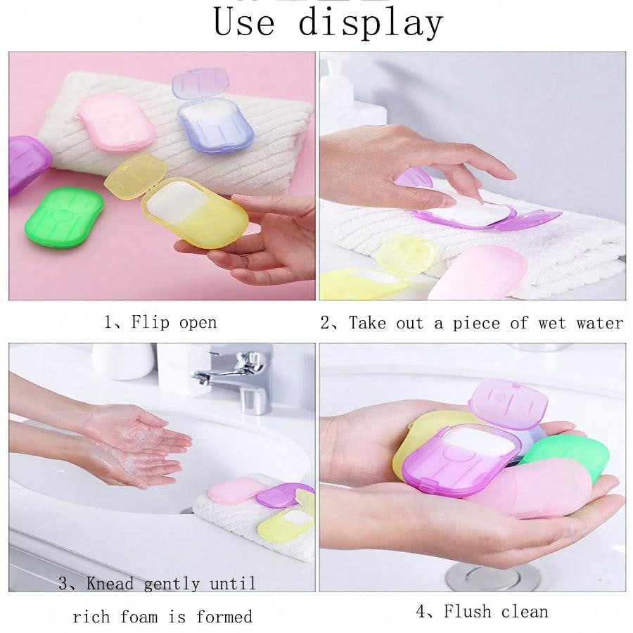 Hotel travel disposable soap tablets 20 cartons of soap paper portable ...