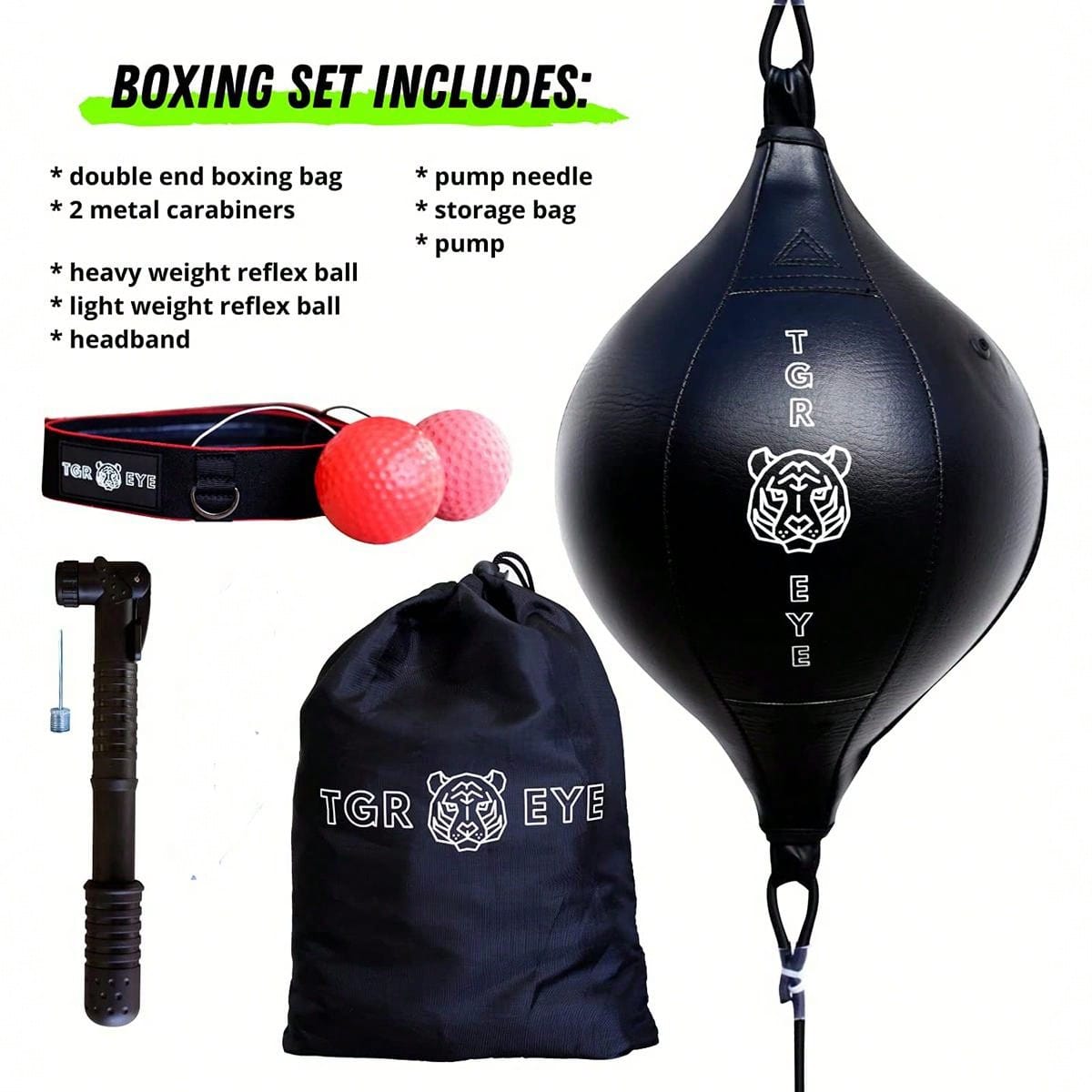 Boxing Speed Training Double End Bag Speed Bag With Air Pump Boxing ...