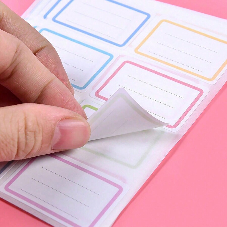 6 Sheets Hand-Writable Sticker With Horizontal Lines, Self-Adhesive ...