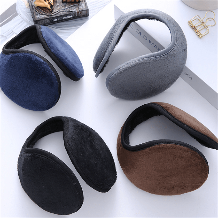 1pc Fashionable Men's Winter Ear Muffs Thickened Ear Warmers Solid ...