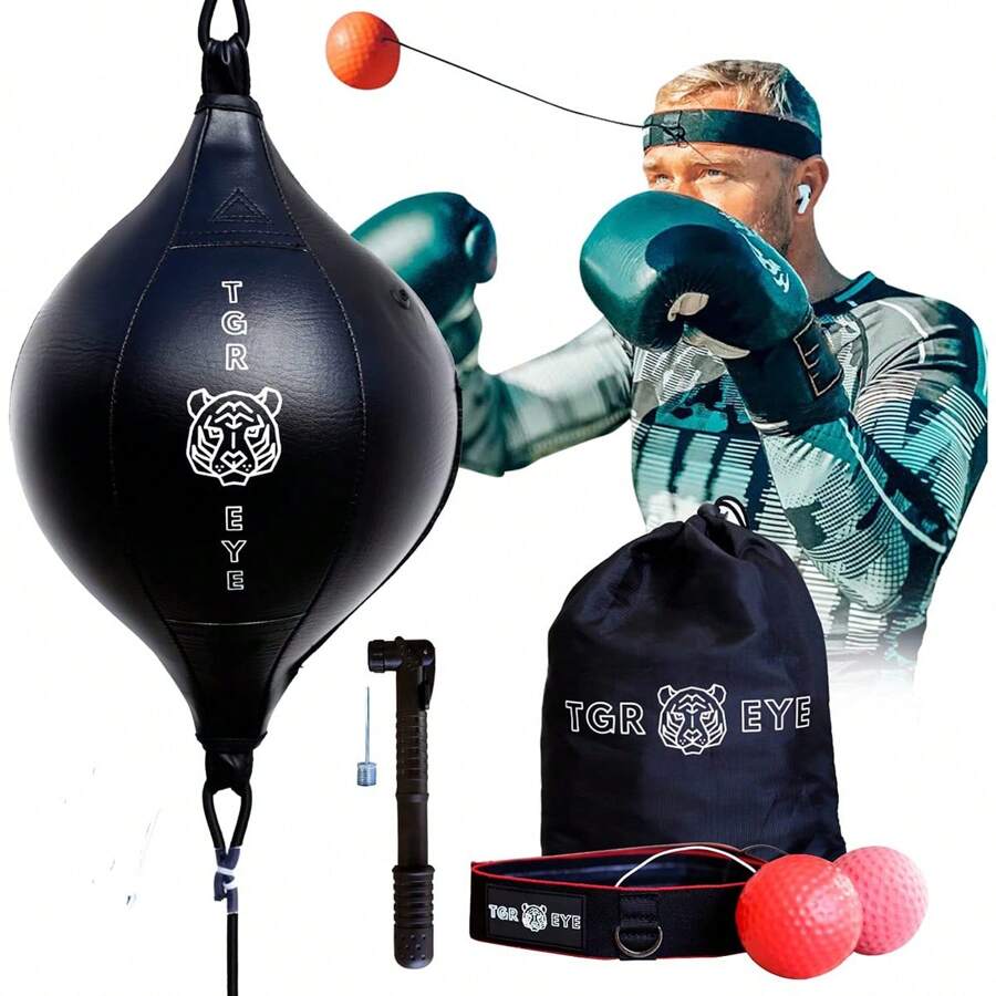 Boxing Speed Training Double End Bag Speed Bag With Air Pump Boxing ...