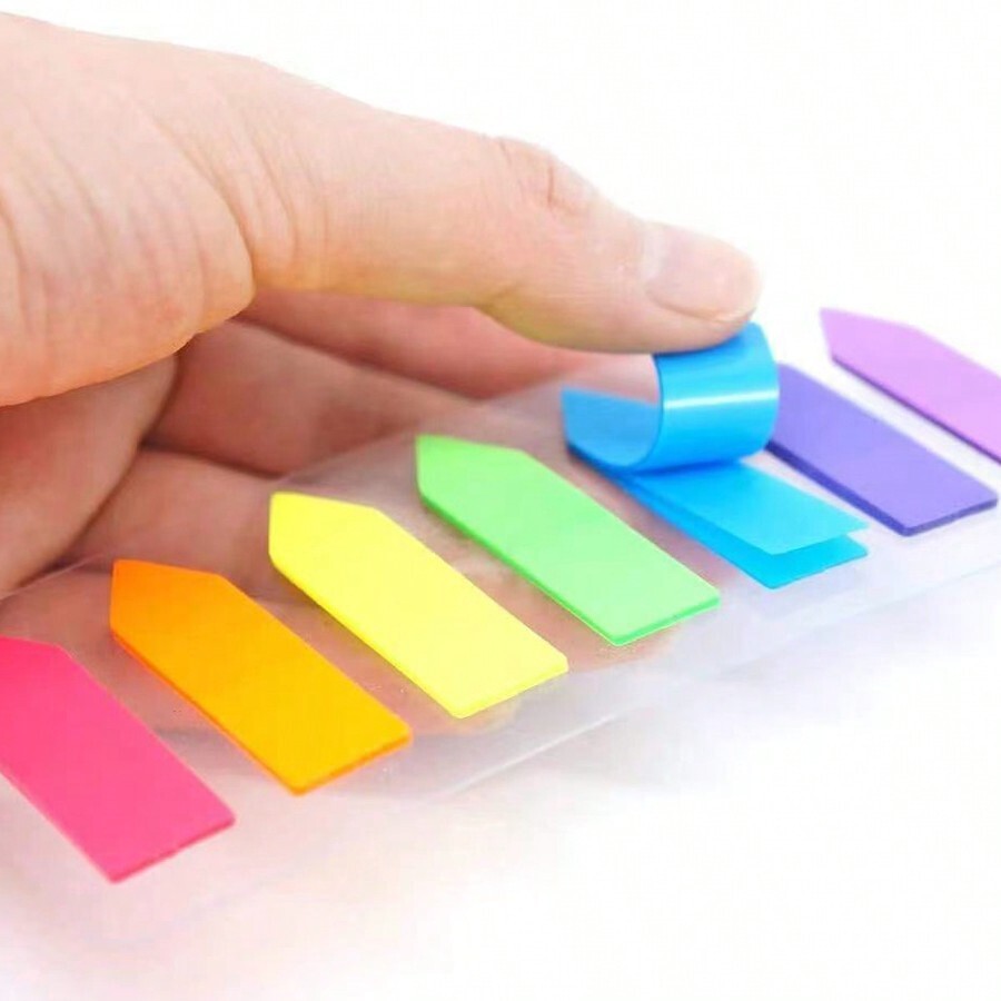 2 Assorted Arrow Shaped Pet Fluorescent Sticky Notes, 7 Colors ...