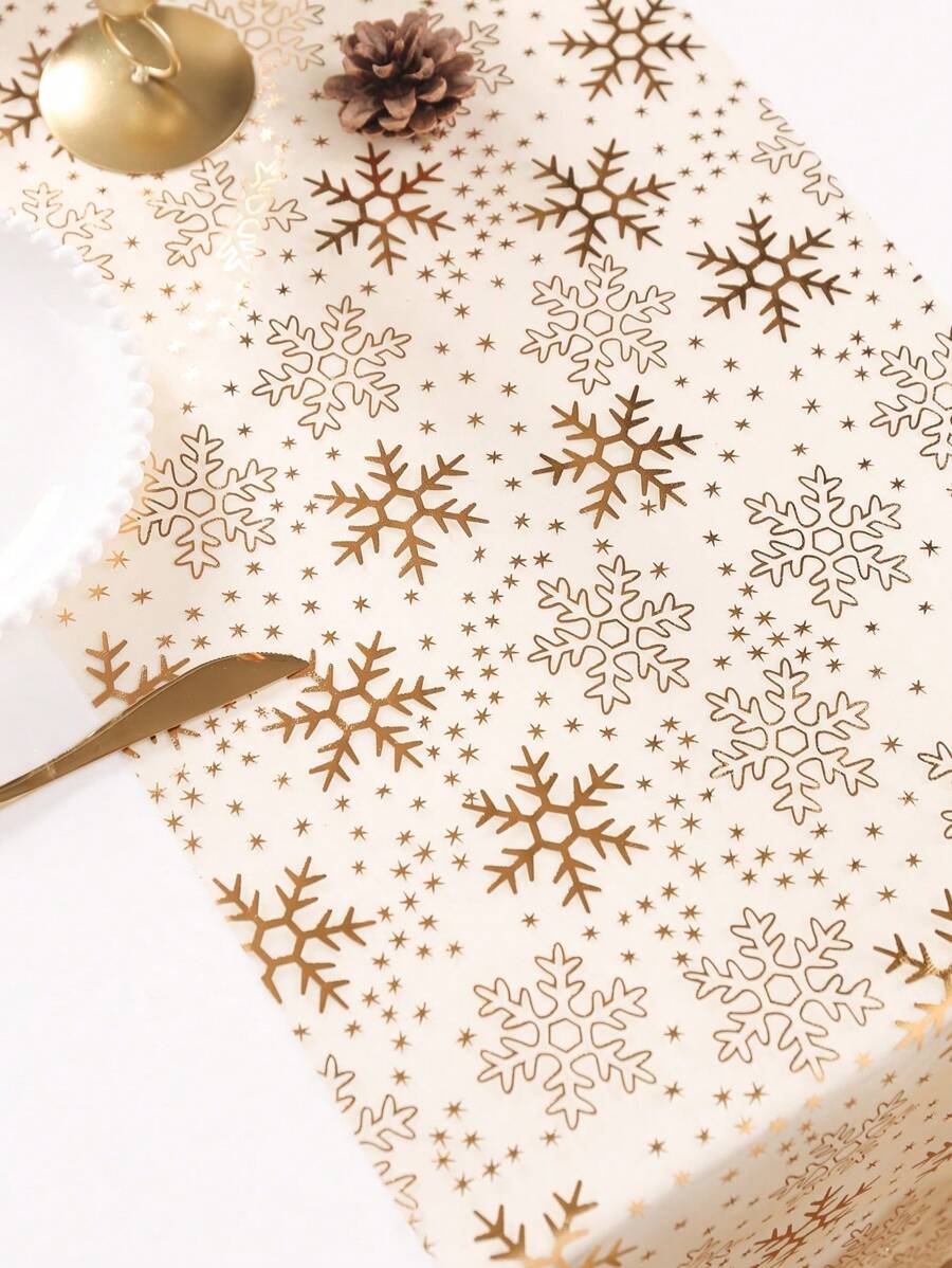 1pc 300cm/500cm Christmas Table Runner Party Table Runner Gold Silver ...