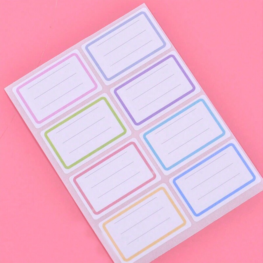 6 Sheets Hand-Writable Sticker With Horizontal Lines, Self-Adhesive ...