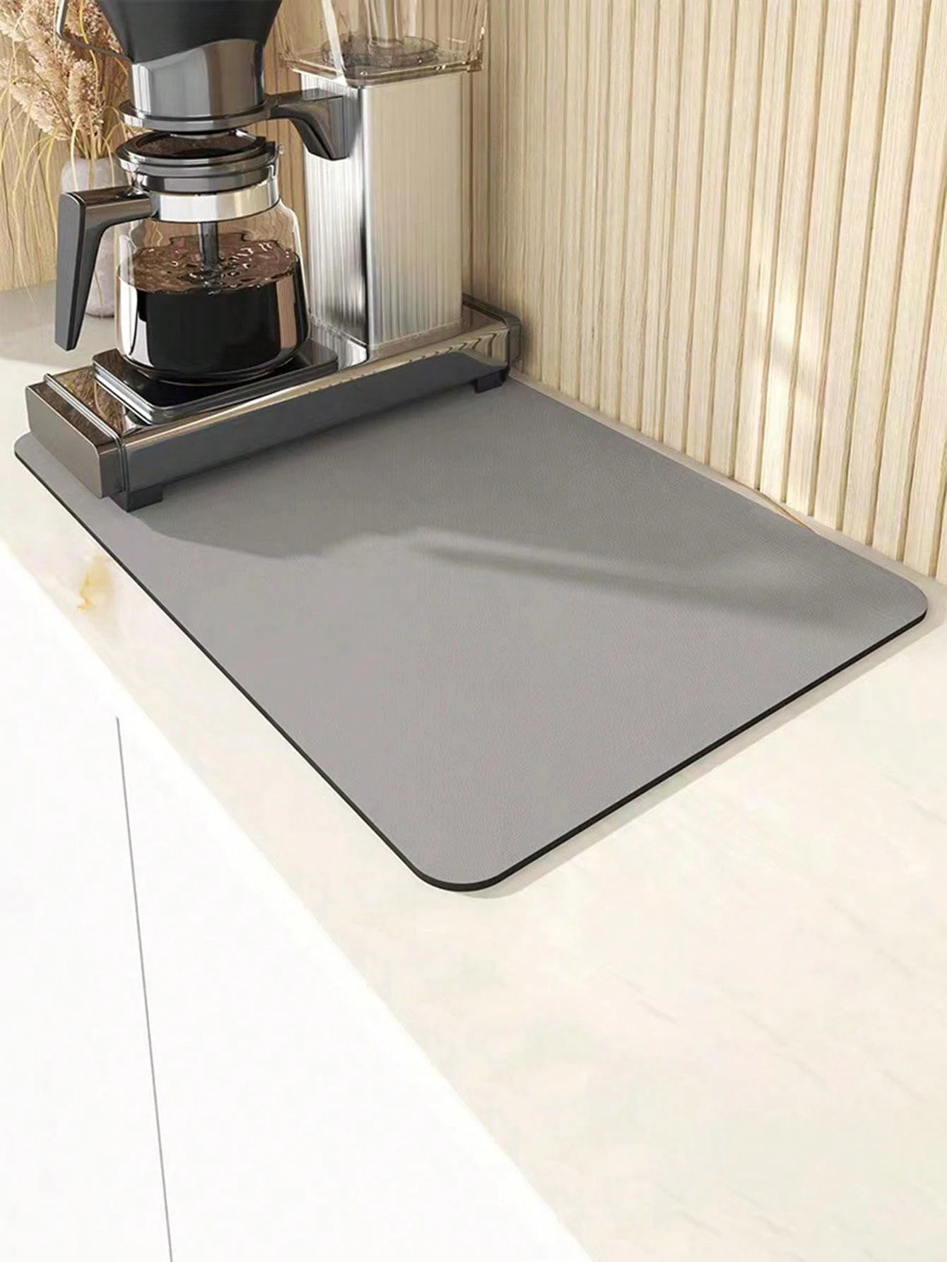 1pc Super Absorbent Coffee Mat Large Kitchen Water & Drainage Mat Quick ...