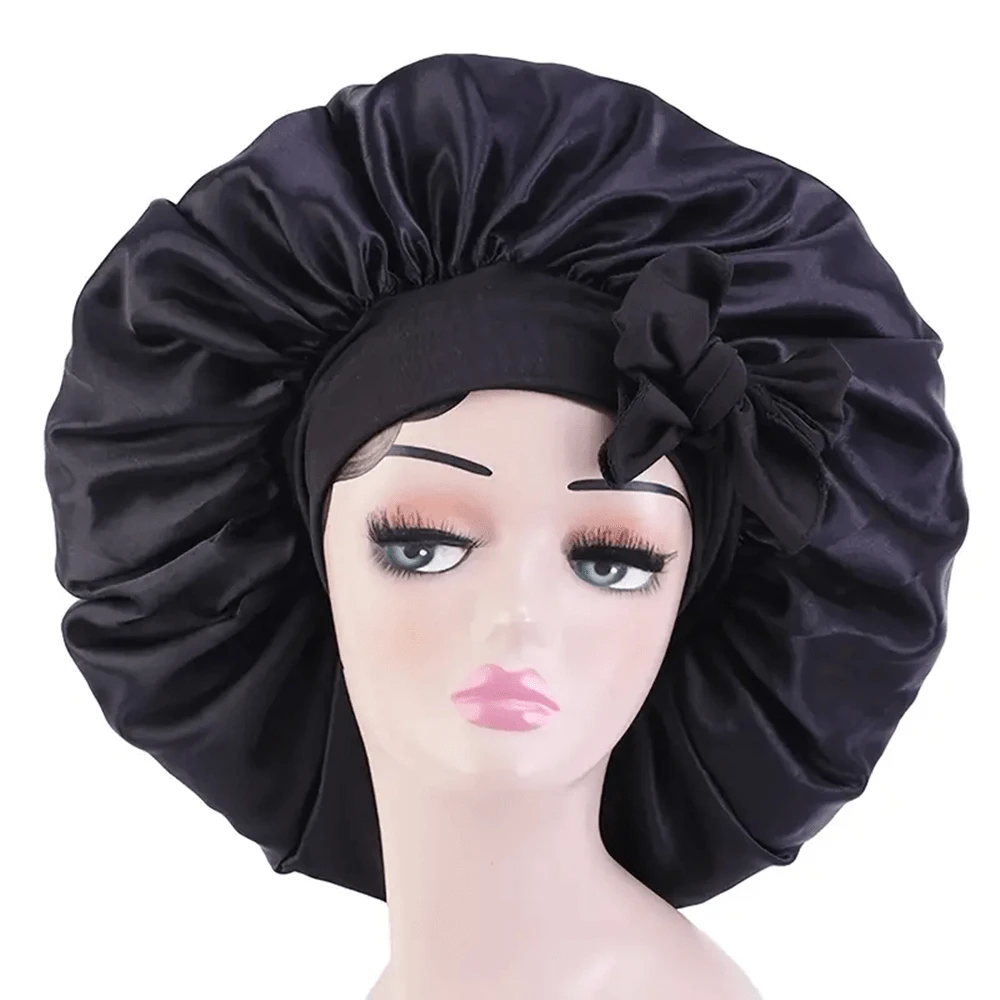 Satin Bonnet Silky Bonnet With Elastic Tie Band Adjustable Straps Hair ...