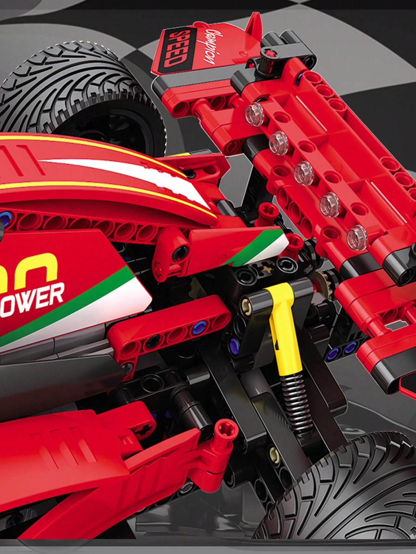 F1 Formula Racing Car Mechanism Building Blocks 1:14 Scale High ...