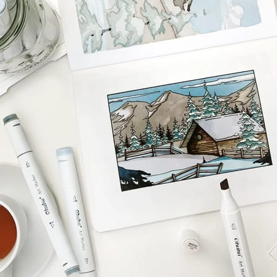 Ohuhu Markers Gray Tone- Double Tipped Art Marker Set for Artist Adults ...