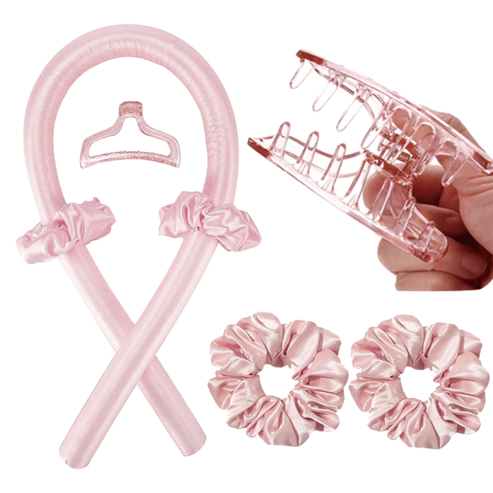 Satin Heatless Curling Set - Hair Rollers for Heatless Curls | Heatless Hair Curlers | Holiday ...