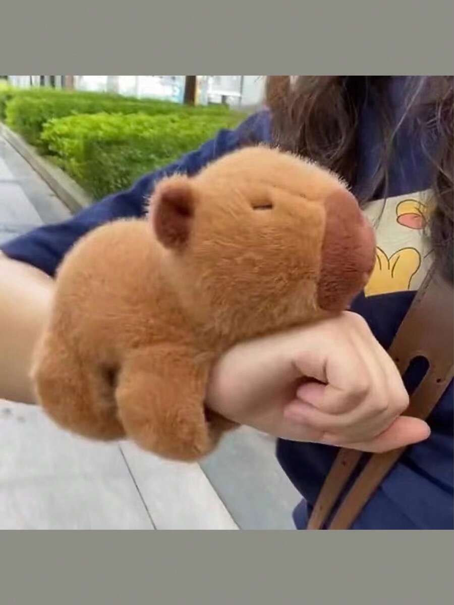 Capybara Snap Ring Capybara Snap Bracelet Animal Plush Toy Snap Ring ...