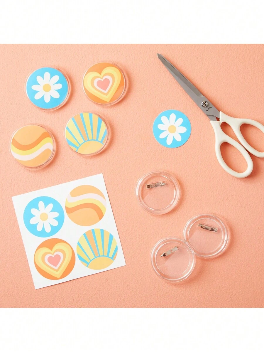 36 Pack Make Your Own Blank Button Pins for DIY Crafts (2.25 In ...