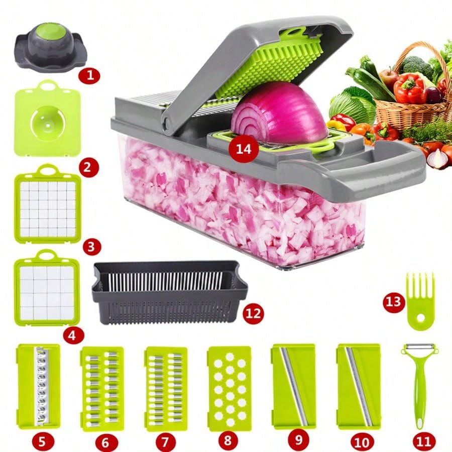 Multi-function Vegetable Cutter With Dicer, Slicer, Grater, Shredder ...