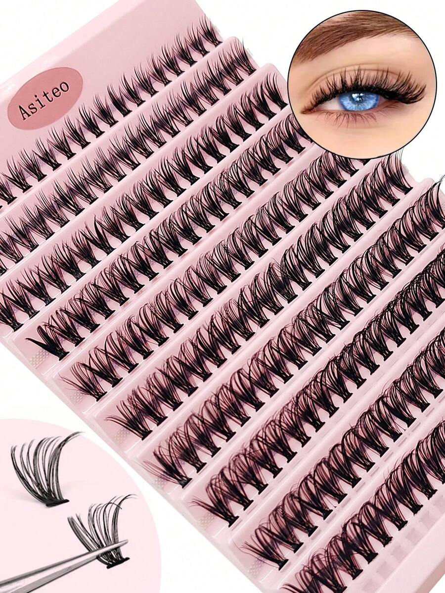 DIY Individual Lashes 200 Pcs Lash Extension 9-18mm Eyelash Clusters ...