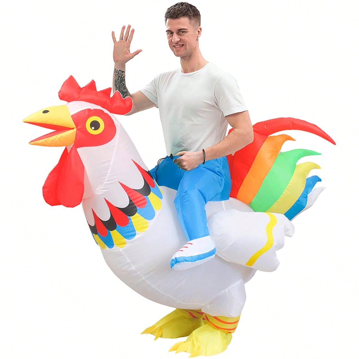1pcs Adult Rooster Cosplay Inflatable Costume Animal Anime Dress Suits ...