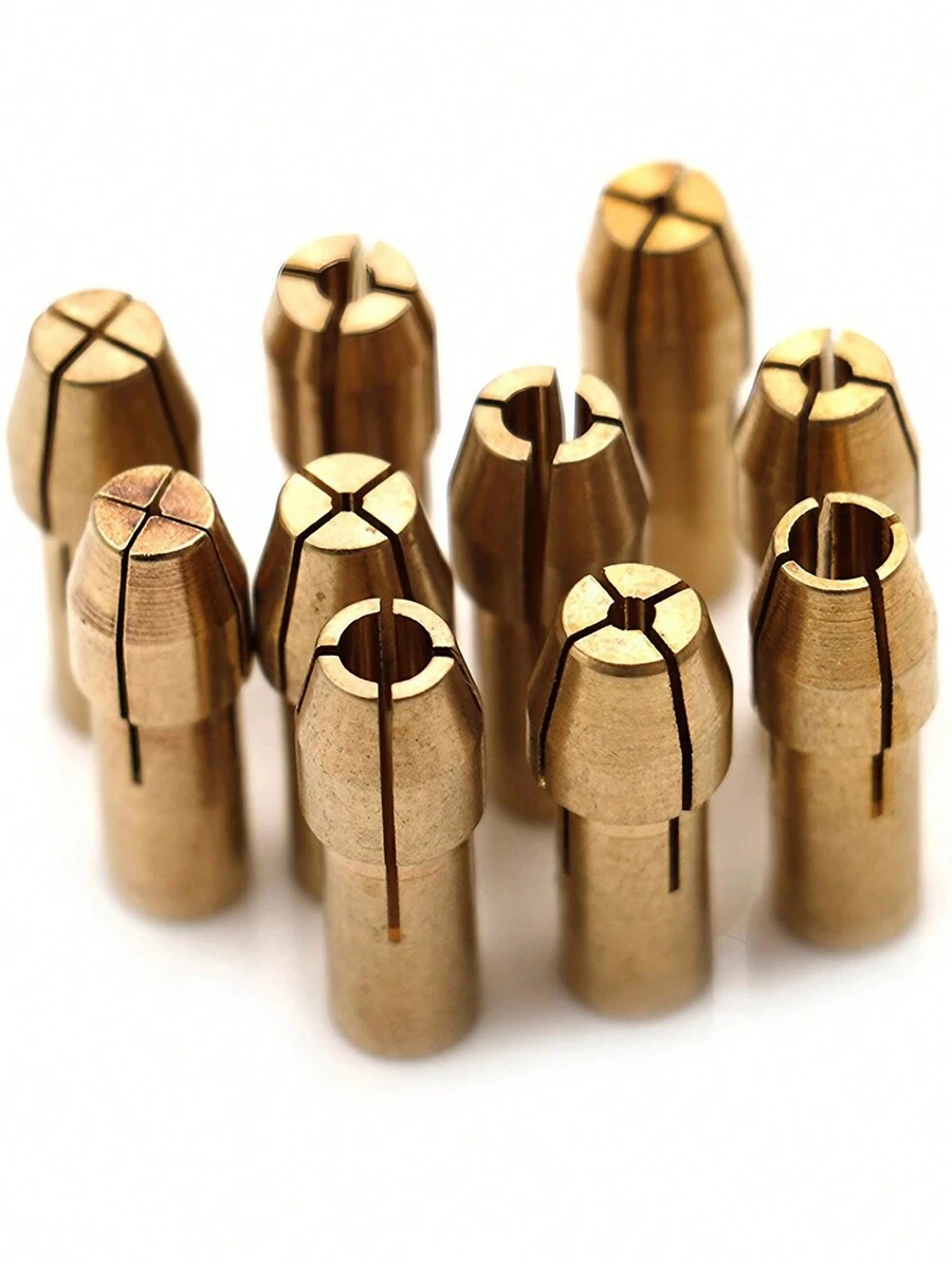 10Pcs/Set Mini Drill Chucks Adapter 0.5mm-3.2mm Micro Collet Brass For ...