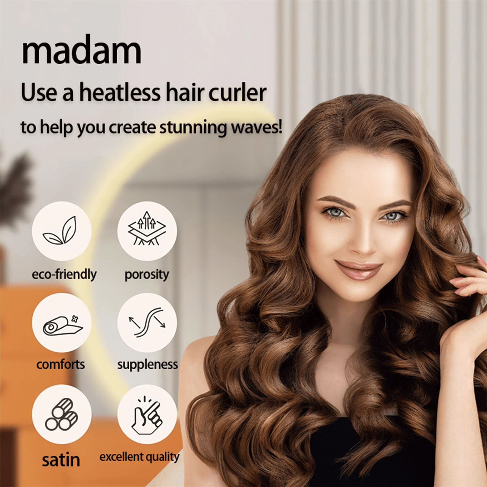 Satin Heatless Curling Set - Hair Rollers for Heatless Curls | Heatless ...